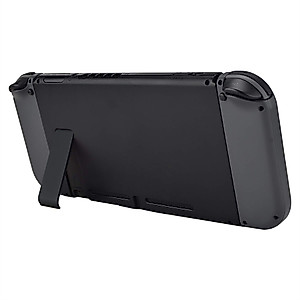 eXtremeRate 2 Set of Black Soft Touch Replacement Kickstand for Nintendo Switch Console, Back Bracket Holder Kick Stand for Nintendo Switch - Console NOT Included