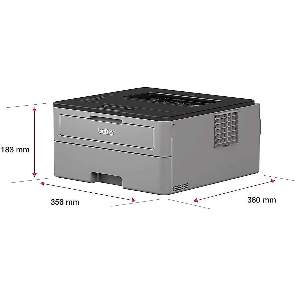 Brother New HL-L2300 Series Monochrome Laser Printer: 2400 x 600 Resolution, Upto 27 ppm Print Speed, Hi-Speed USB 2.0, 250-sheet Capacity, Automatic Duplex Printing, TF USB Cable (HL-2300 Series)