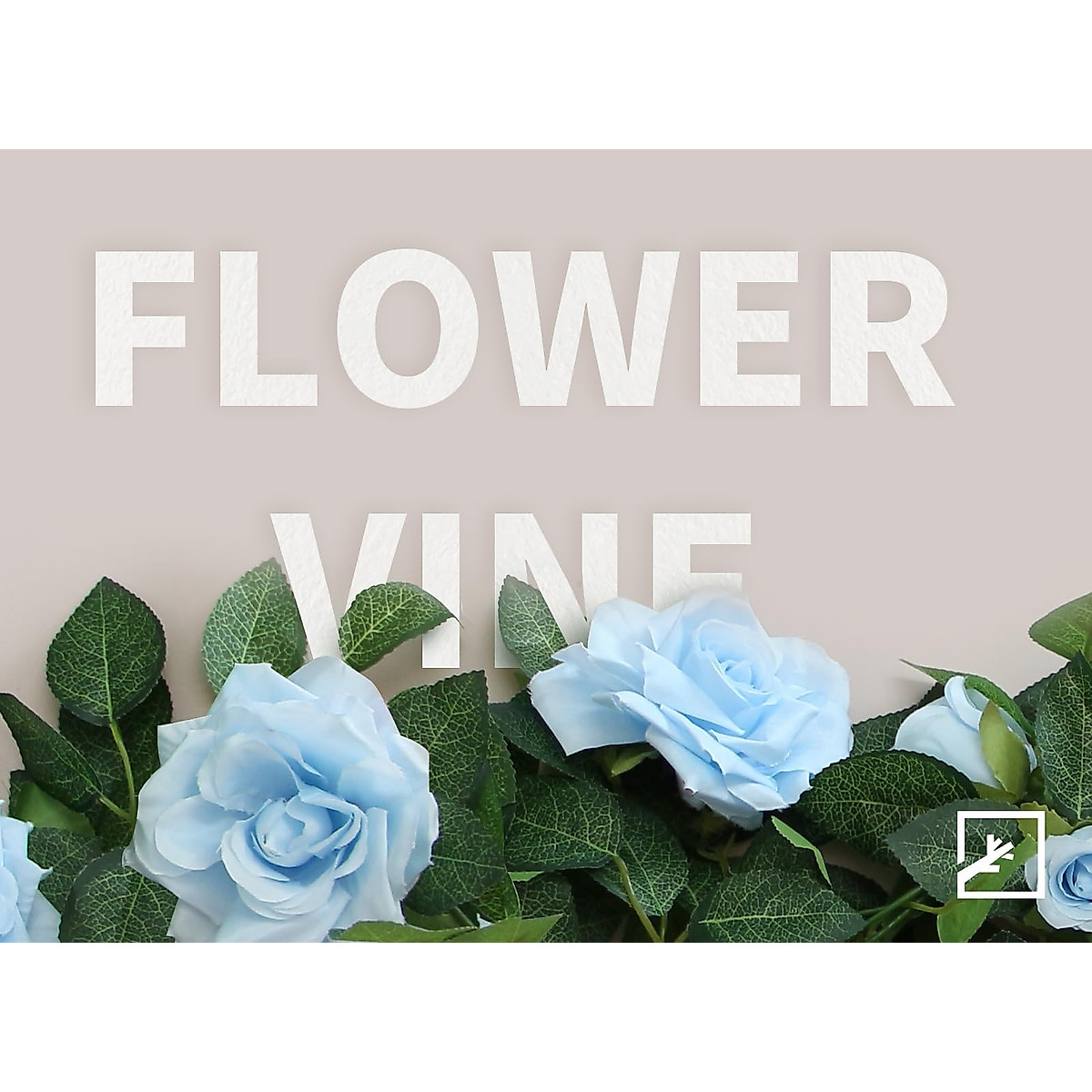 ZIFTY 5Pcs 32.5FT Blue Flower Garland Fake Flower Vines Faux Artificial Floral Garland Hanging Rose Ivy for Wedding Decortions Arch Garden Ceremony Background Outdoor Wall Decor