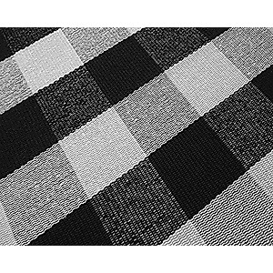 Levinis Buffalo Check Rug - Cotton Washable Porch Rugs Durable and Washable Outdoor Rugs Door Mat Hand-Woven Buffalo Plaid Rug for Outdoor/Kitchen/Bathroom/Entry Way/Bedroom, 23.6" x 35.4"