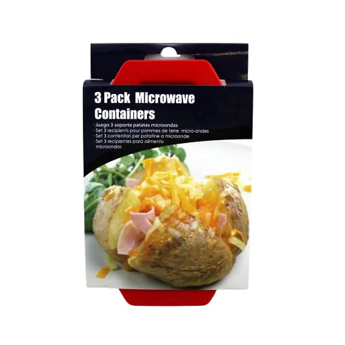 3 Pack Microwave Potato Cooker BPA Free Plastic