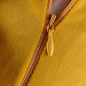 OiseauVoler Decorative 3D Flower Throw Pillow Covers Soft Velvet Handmade Pillowcases Cushion Covers for Couch Bed Living Room Home Decor 18x18 Inch Yellow