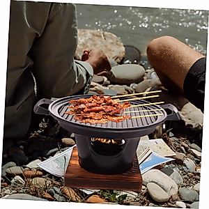 Happyyami 1 Set mini rotisserie grilling accessories for outdoor grill grilling tools for outdoor grill small portable grill portable bbq roaster portable grill girl charcoal aluminum alloy