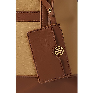 Tommy Hilfiger Gretta II Convertible Satchel with Hangoff Saffiano PVC Tannin One Size