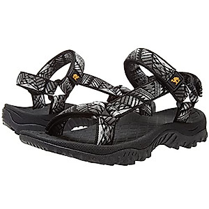 CAMEL CROWN Hiking Sport Sandals for Women Anti-skidding Water Sandals Comfortable Athletic Sandals for Outdoor Wading Beach black/white 8.5