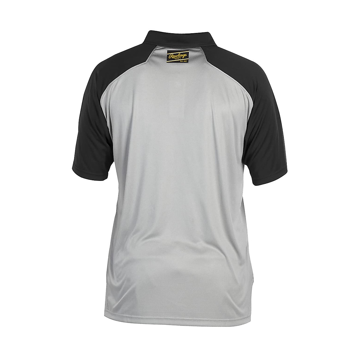 Rawlings Men's Standard Colorsync Polo, Grey/Black, Large