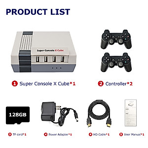 Kinhank Retro Game Console,Super Console X Cube with 41,000+ Video Games, Classic Mini Gaming Systems for TV,Plug and Play,Compatible with 50+ Emulators,Support 4K HD/AV Output