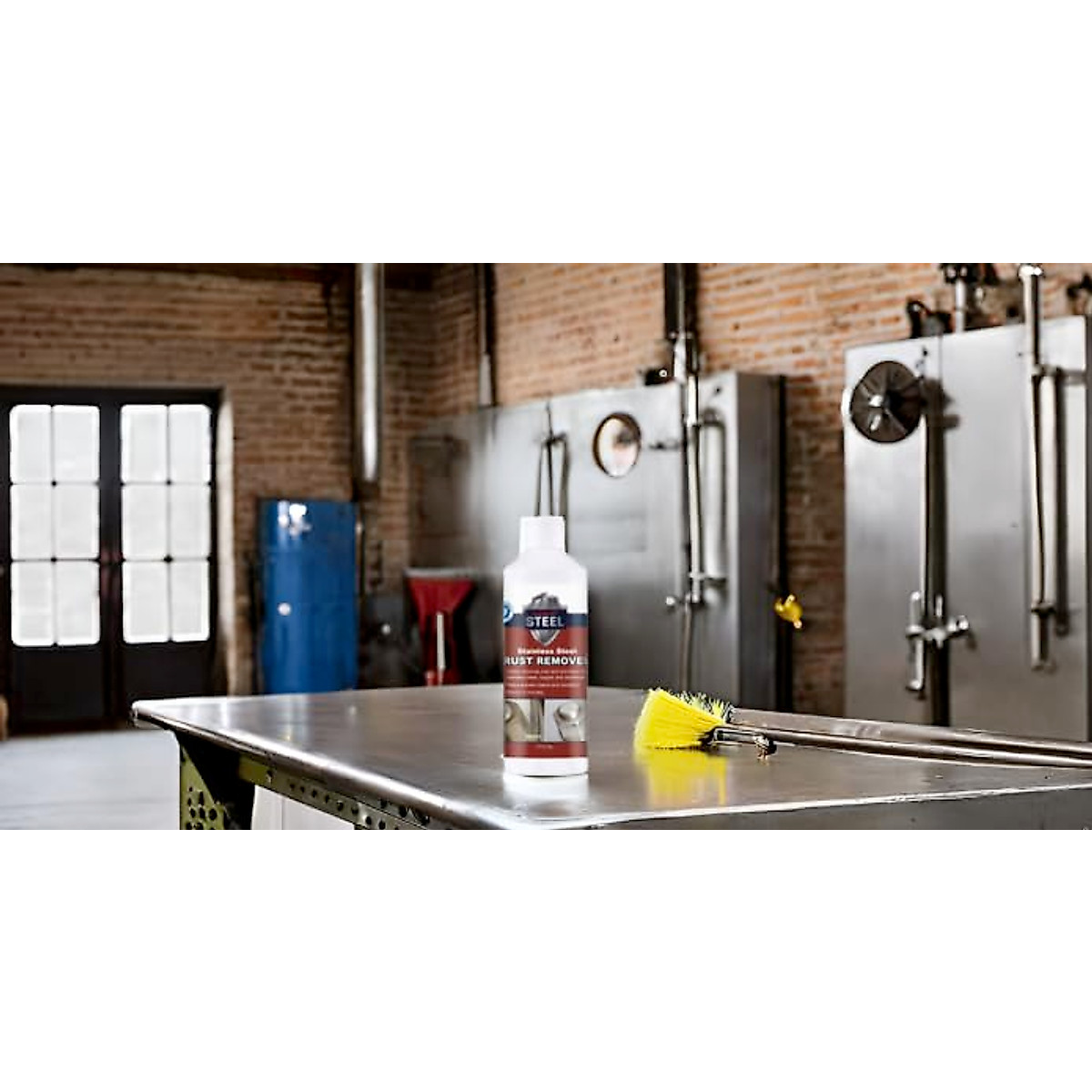 Stainless Steel Rust Remover & Cleaner, Soft Cleanser, NSF Approved Safe for Food Areas. Non-Toxic for Appliances Perfect for Rust Stains, Your Fridge, Cybertruck and more (8.5 oz)