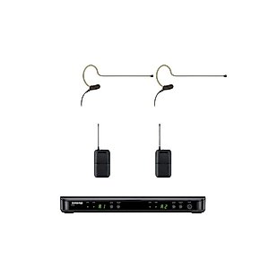 Shure BLX188/MX153 Omnidirectional Earset Wireless Microphone System, Black, H9 512-542 MHz