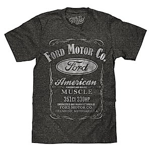 "Ford Motor Co. American Made Muscle" T-Shirt Soft Touch Fabric-x-large Onyx