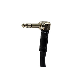 Monoprice Premier Series 1/4 Inch (TRS) Guitar Pedal Patch Cable Cord - 8 Inch - Black & 109439 Premier Series 1/4 Inch (TRS) 16AWG Cable Cord - 1.5 Feet- Black (Gold Plated)