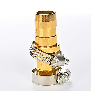 2 Pack Garden Hose Connector Repair Mender Kit with Stainless Clamp,Fits 3/4"-5/8" Water Hose Repair Fitting