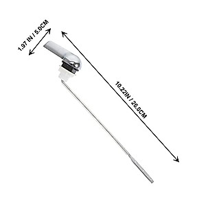 STOBAZA Toilet Tank 2 pcs Accessory Handle Water Switch Lever for Tank Toilets Part Accessories Most Replacement Universal Aluminum Flush Bathroom Hotel Re Metal Household Side Retro Home