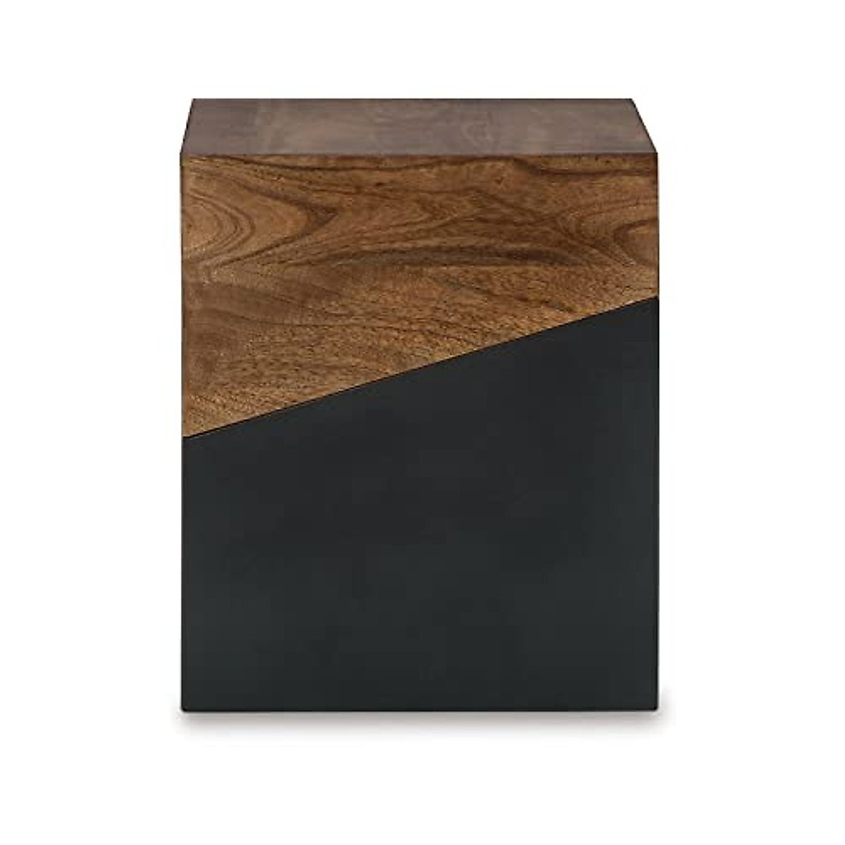 Signature Design by Ashley Trailbend Eclectic Accent End Table, Brown & Gunmetal