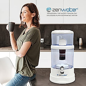 Zen Water Systems Countertop Filtration and Purification System, 6-Gallon