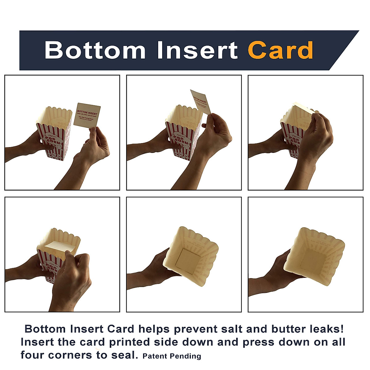 ViziY 32 Popcorn Boxes Red and White Striped-Retro Vintage Paper Movie Night Design-Theater Container Cup Holder-Carnival Party Decorations-Bottom Insert Card Helps Prevent Leaks Bonus-Emoji Stickers