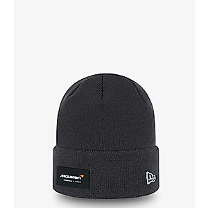 F1 McLaren Team Essential Logo Cuff Knit Beanie Hat Dark Grey