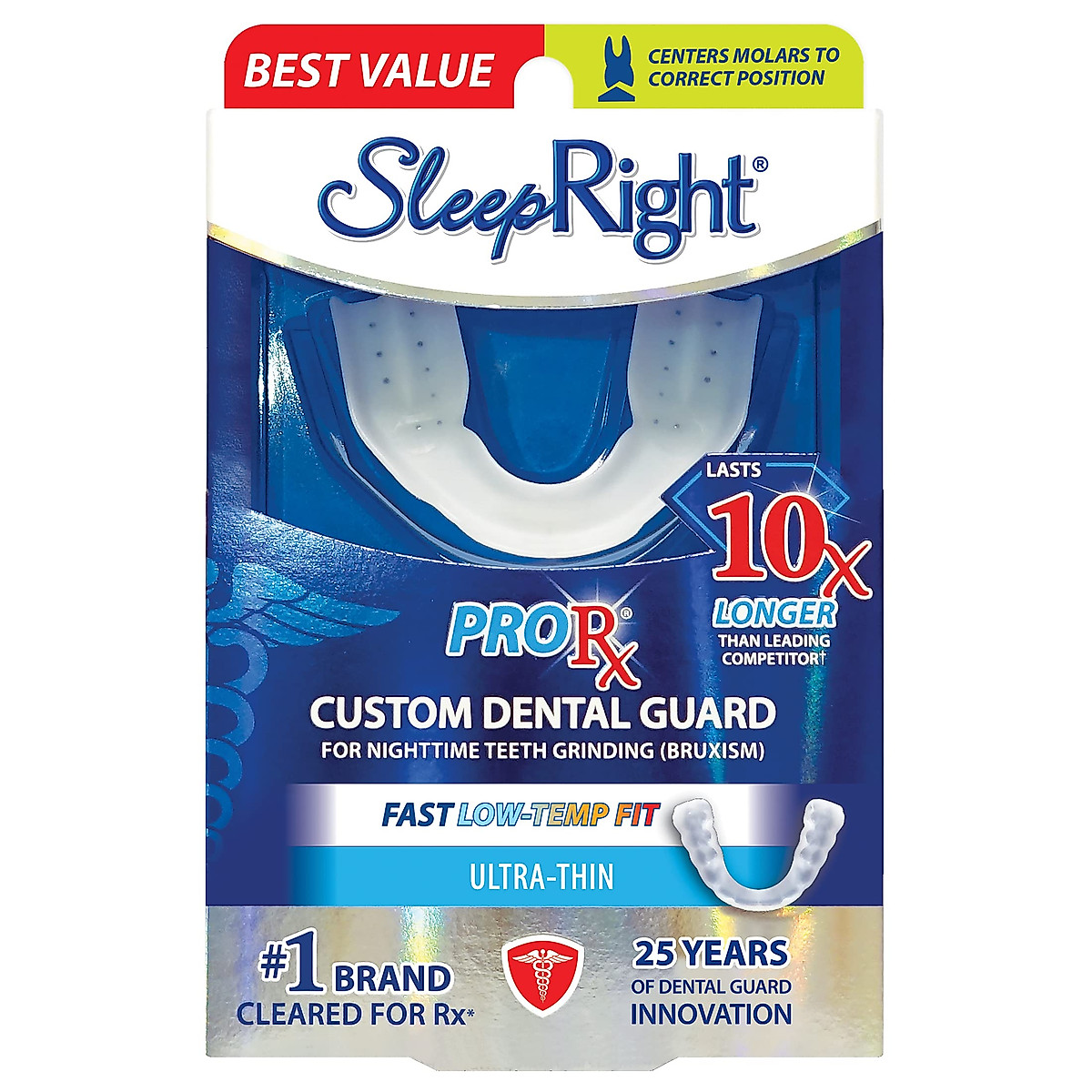 SleepRight ProRx Custom Fit Dental Guard - Helps with Teeth Grinding, Clenching and Bruxism - Provides Maximum Protection
