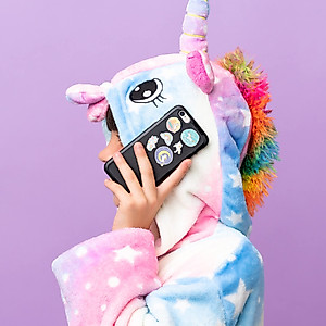 Navy Peony Whimsical Unicorn Self-Care Stickers Sheets (8 Sheets, 150+ Stickers) - A6 Size, Washi/Waterproof Paper Mix | Motivational Quote Stickers for Journals, Planners, Scrapbooks