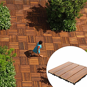 Home Decor Self-Assemble Interlocking Floor Interlocking Deck Tile Patio Deck Tile Interlocking Floor for Home Interlocking Flooring Tiles Interlocking Tile Outdoor Wooden Rugs