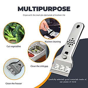 Locking Razor Blade Scraper with 10 Extra Blades, Retractable Razor Blade，Scraper Tool for Cleaning Window, Paint, Cooktop, Oven, Glass Stove Top Scraper