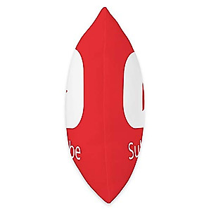 Gifts For Content Creators Red Subscribe Video Blogger Play Button Throw Pillow, 16x16, Multicolor