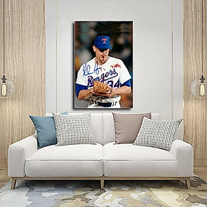 BIVVI Nolan Ryan Canvas Poster Wall Art Decor Print Picture Paintings for Living Room Bedroom Decoration Unframe: Unframe:12x18inch(30x45cm)