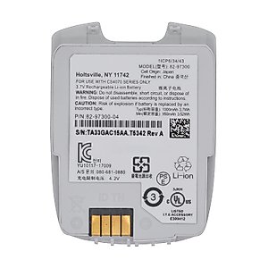 LAPTPBAT New White Battery for Symbol Bar Code Scanner CS4070 CS4070-SR BTRY-CS40EAB00-04 82-97300 82-97300-01 82-97300-02 82-97300-03 P/N: 82-97300-04 3.7V 1000mAh