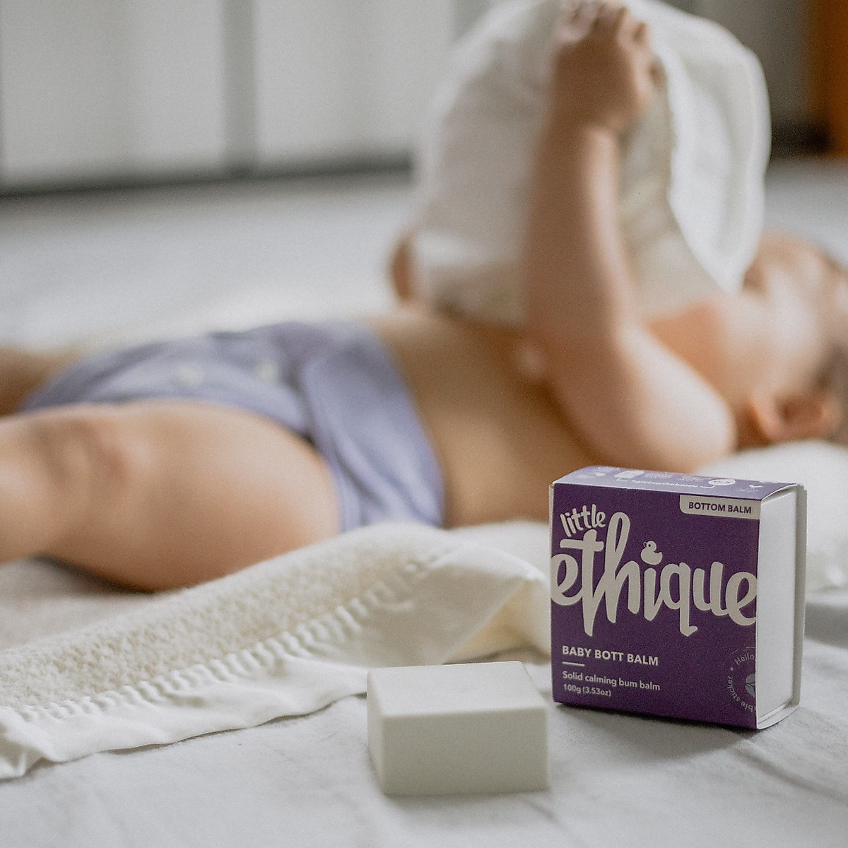 Ethique Baby Bott Balm Calming Solid Bum Balm for Babies - Plastic-Free, Vegan, Cruelty-Free, Eco-Friendly, 3.53 oz (Pack of 1)