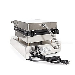 Gagalayong Commercial Waffle Maker, 4 Grids Round Belgian Double Side Waffle Baker Machine, Electric Round Waffle Baker Machine for Bakery, Restaurant, Snack Bar, Home