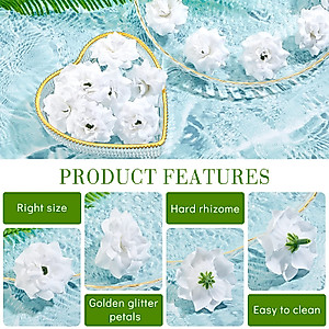 Syhood 100 Pieces Artificial Roses Head Fake Silk Rose Head DIY Fake Roses Heads for Wedding Flower Wall DIY Crafts Bouquet Decoration (White)