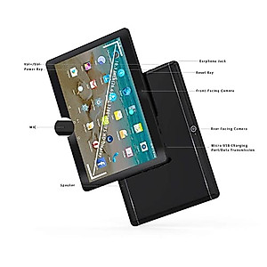 Saiernuo 10.1 Inch Phablet Octa Core 64GB ROM 4GB RAM C All Phone Android 9.0 Tablet PC,Dual Sim Card,Support Netflix YouTube Bluetooth, GPS, WiFi (Metallic Black)