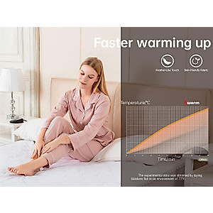 Bwarm Electric Heated Mattress Pad Mini Twin Size, 31" x 55", Bed Warmer, 9 Heat Settings, 1-12 Hours Auto Off, Deep Pocket, Fast Heating, Machine Washable, Soft and Cozy