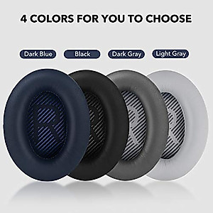 Replacement Ear Pads for Bose Quiet Comfort 35 Ear Cushions Kit Compatible with Bose QC 35/35 II Headphones Made of Protein Leather Memory Foam (Gray)