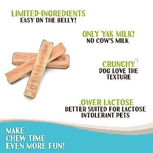 Raw Paws Himalayan Yak Chews for Dogs, Medium Chews (3-Count) - Himalayan Cheese for Medium Dogs - Yak Bones for Dogs - Yak Milk Bones for Dogs - Dog Cheese Chews Himalayan -Yak Chews for Medium Dogs