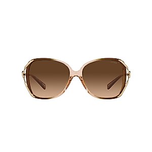 Coach HC8372BU Universal Fit Sunglasses, Brown Gradient/Brown Gradient, 58 mm