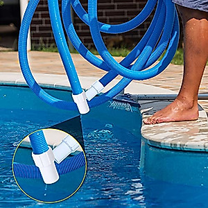 1-1/2 Inch Pool Vacuum Hose Cuff Swimming Pool Replacement Cuff Vacuum Hose Threaded Cuff Pool Cleaning Tools Accessories for Spiral Wound Vacuum Hose Repair Hose Ends Connect Vacuum Head (4 Pieces)