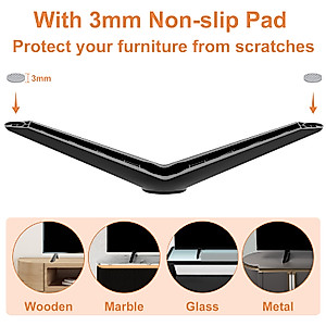 Base TV Legs for TCL Roku TV Stand with Yellow Glow Remote Cover, TV Feet Replacement for TCL TV Stand Legs for 28 32 40 43 49 50 55 65 Inch TV - 32S321 40S325 43S303 50S425 55S525 65S425 with Screws