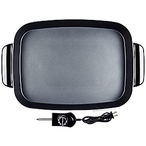 Presto 06858 Slimline Skillet with Glass Cover Electric, 16 Inch, Black