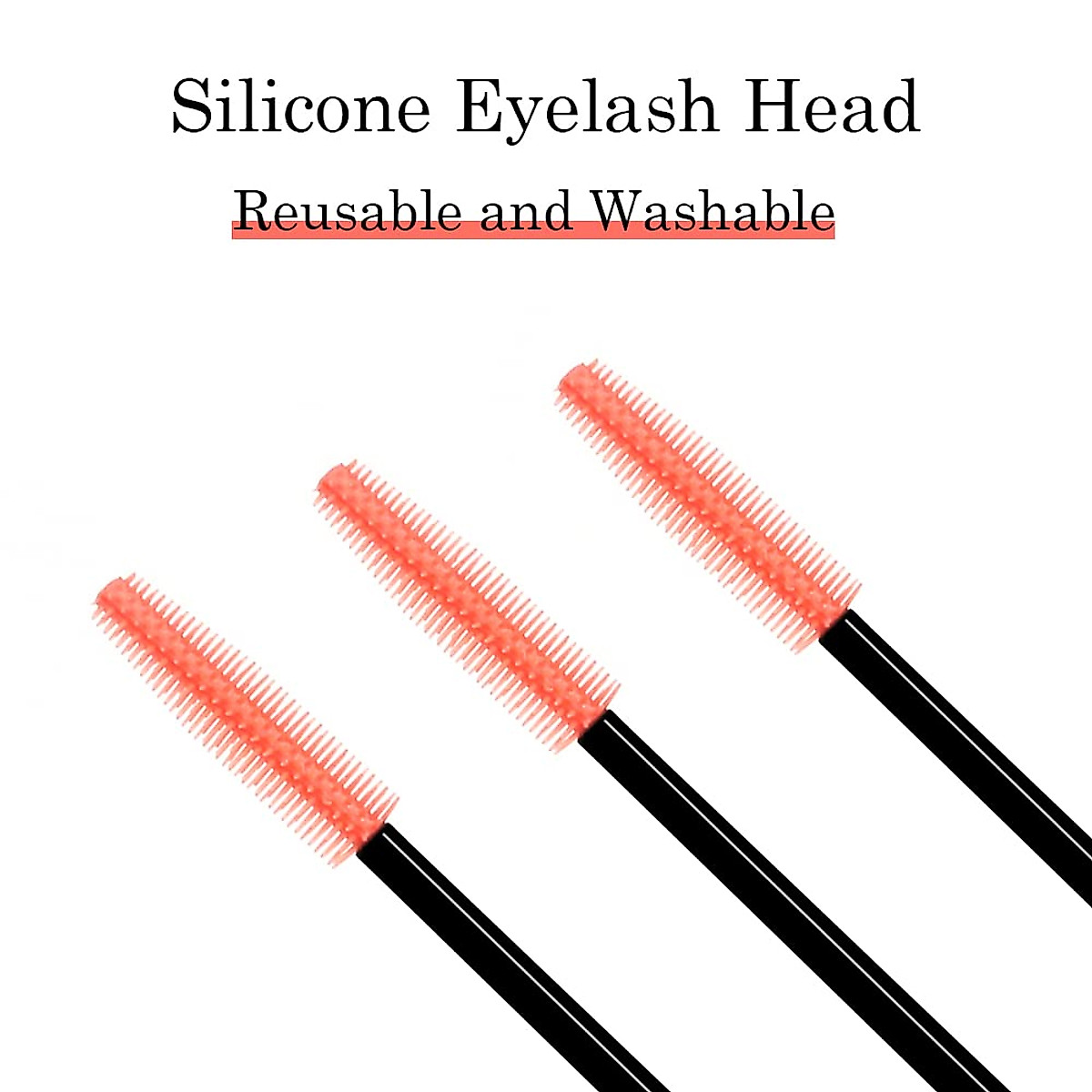 Shintop Disposable Silicone Eyelash Mascara Applicator Wands (Tower-Shape)