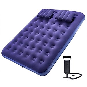 Outraveler Queen Size Air Mattress Inflatable Bed with Pump and Pillows,Blow Up Mattress for Camping and Home