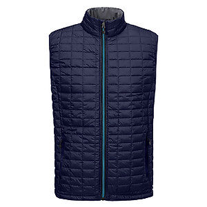 Little Donkey Andy Men's Puffer Vest, Lightweight Warm Sleeveless Jacket for Hiking Travel Golf Twilight Blue/Black S