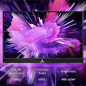 NexiGo 144Hz 17.3 Inch Portable Gaming Monitor, FreeSync, G-SYNC Compatible, FHD IPS Computer Display, Eye Care Screen with HDMI/Type C for Laptop PC/MAC/Surface/PS4/PS5/Xbox/Switch, with Smart Cover