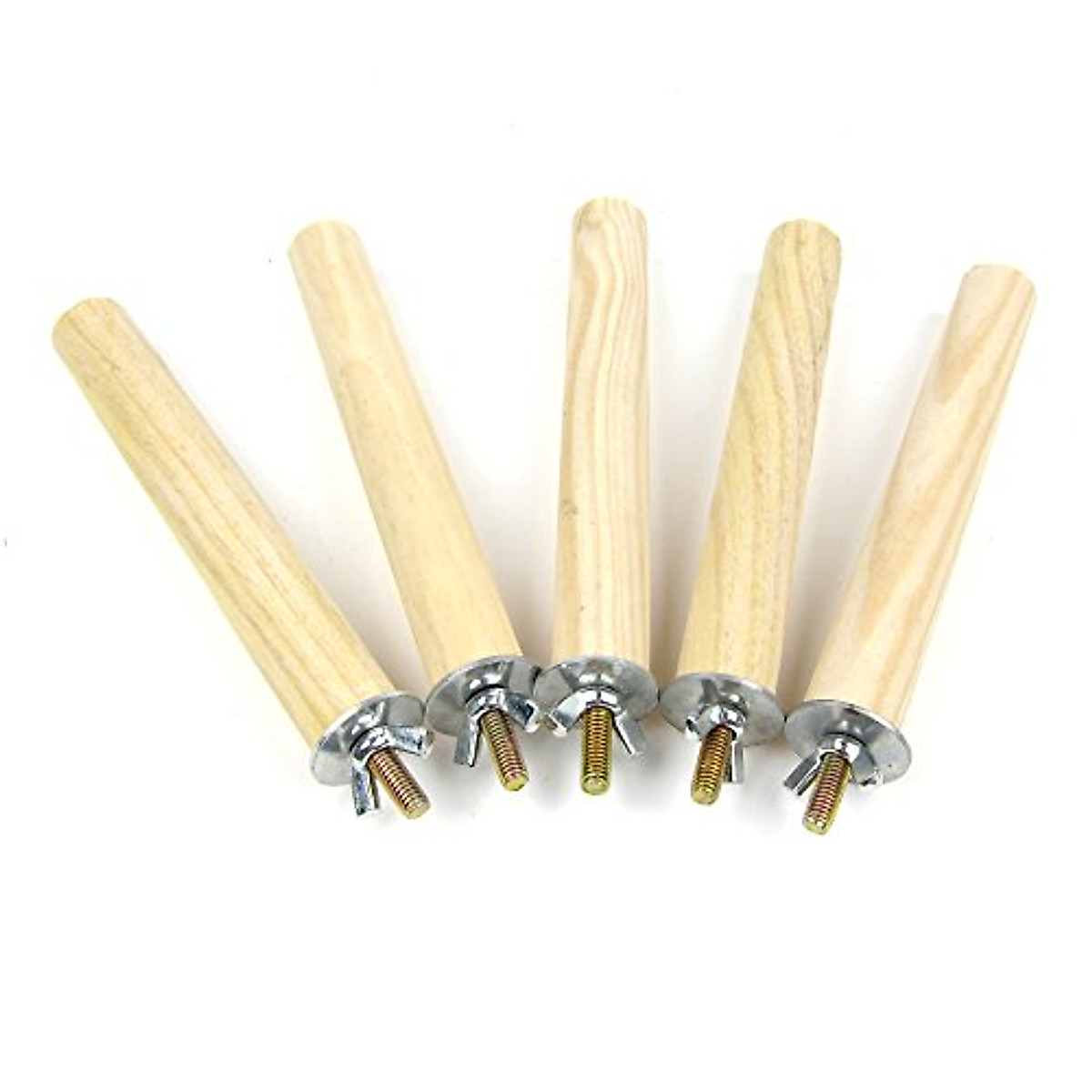 Alfie Pet - Joseph Natural Wood Perch 5-Piece Set for Birds - Size: Medium