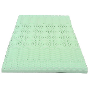 Giantex 3 Inch Mattress Topper, Mattress Pad for All-Night Comfy, 5-Zone Bed Topper, Pressure Relief Mattress, Dorm Foam Topper (Twin)