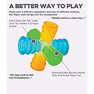 Outward Hound Triple Jack Interactive Multi-Squeak Dog Toy