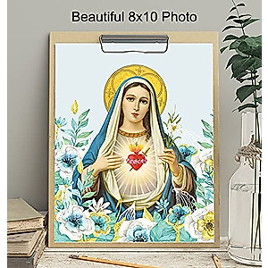 Virgin Mary Picture - Catholic Wall Decor - Mary Mother of God - Holy Mother - Christian Gifts - Religious Wall Art - Mary Mother of Jesus - Our Lady of Guadalupe - Blessed Mother - God Wall Decor