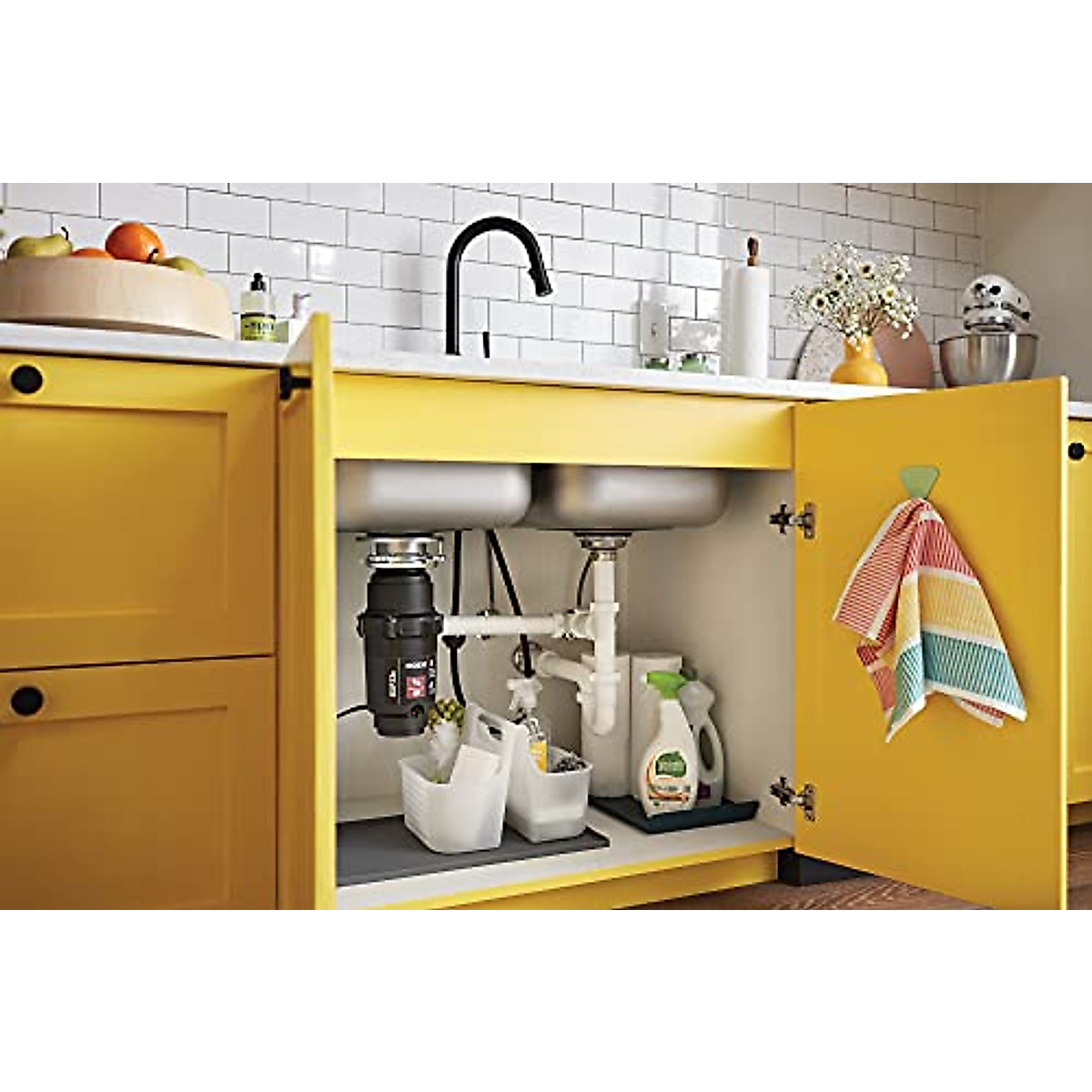 Moen GXP33C Lite Series PRO 1/3 HP Compact Continuous Feed Garbage Disposal for Kitchen Sink, Power Cord Included