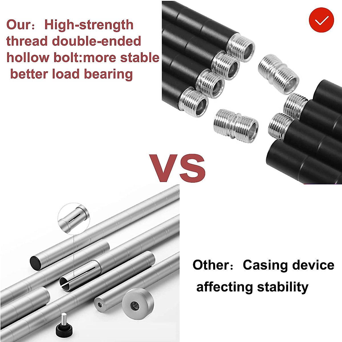 HOMEFORT 6-Shelving Unit, Adjustable Wire Shelving, Metal Wire Shelf with Shelf Liners and Hooks for Kitchen, Closet, Bathroom, Laundry, Black,21" W x 11" D x 69" H