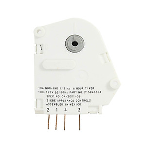 2-Pack 215846604 Refrigerator Defrost Timer Replacement for Kenmore/Sears 253.68802011 Refrigerator - Compatible with 241809401, 241809402 Defrost Timer